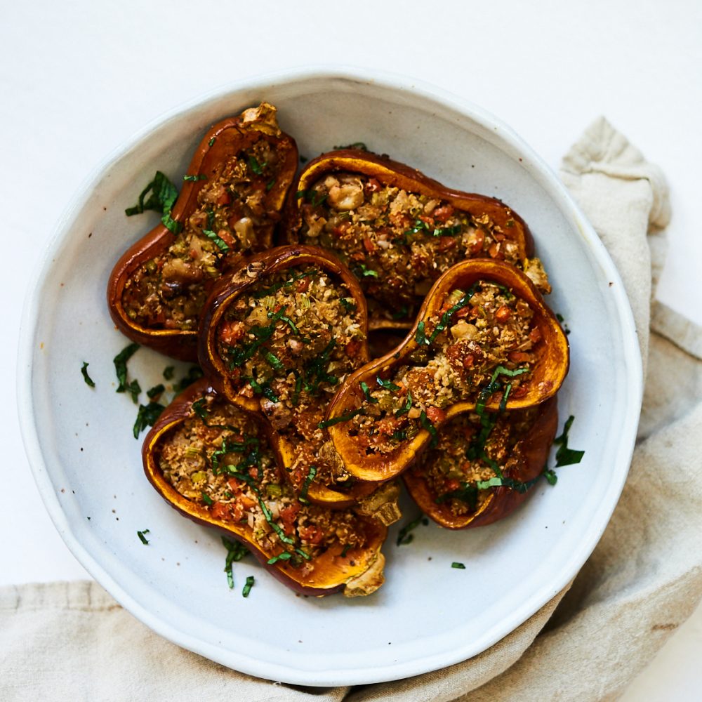 Sage, Walnut and Cauliflower Stuffed Butternut Squash - Living Kitchen ...